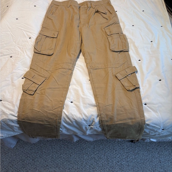 Amazon | Pants | Nwot Amazon Tan Cargo Pants Relaxed Fit Utility | Poshmark